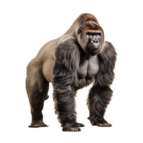 Premium Photo Silverback Gorilla Isolated On White Background