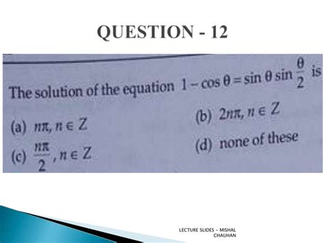 Extra Practice Problems Trigonometry Class Xi Module 3 Pptx