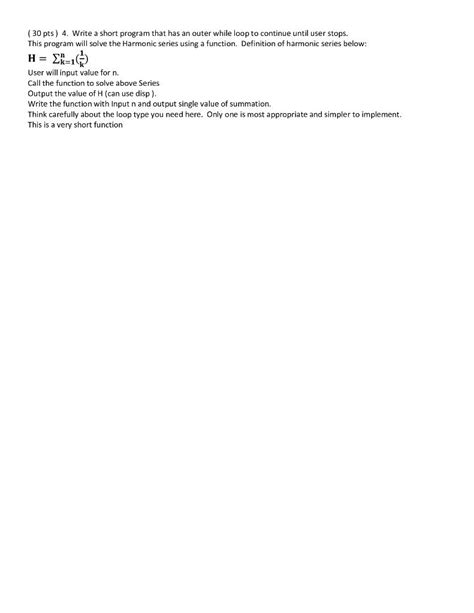 Solved Matlab Write A Short Program That Has An Outer While