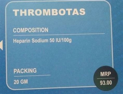 Thrombotas 20 Gm At ₹ 40piece Heparin Sodium Gel In Lucknow Id