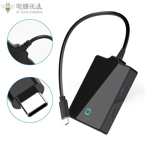 Usb3 0多功能扩展坞type C转vga Hdmi转换器支持同时分屏4k转接线 电蜂优选商城