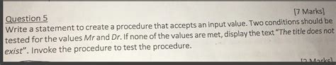 Solved Question Marks Write A Statement To Create A Chegg