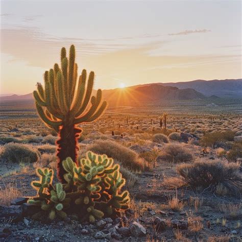 Free Desert Sunset Glow Image Desert Sunset Cactus Download At