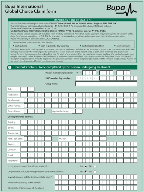 Bupa Dental Claim Form Download Pdf Online Update 2020