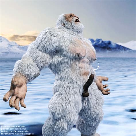 Rule 34 Cryptid Cum Hands Free Humanoid Male Male Only Muscles Orgasm Penis Sasquatch Solo