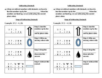 Decimal Operations Add Subtract Multiply And Divide Interactive Notebook