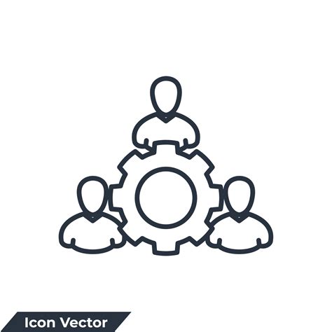 Ilustración De Vector De Logotipo De Icono De Trabajo En Equipo