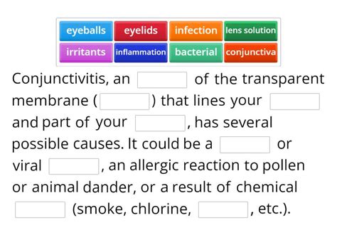 Conjunctivitis Pink Eye Missing Word