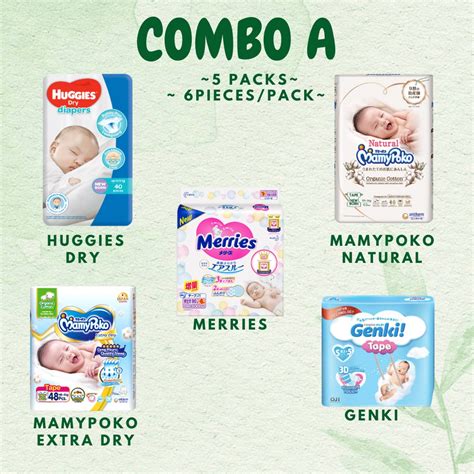 Newborn Trial Pack Diapers 6pieces Pack Shopee Malaysia