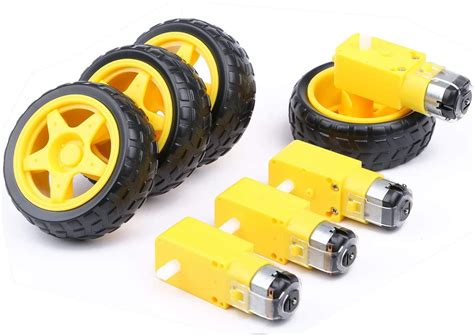 Gebildet 8pcs Dc3v 12v Dc Geared Motor For Four Wheel Drive Toy Car