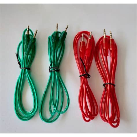 Jual Kabel Aux Audio Mm Male To Male M Audio To Audio Meter Transparan Shopee