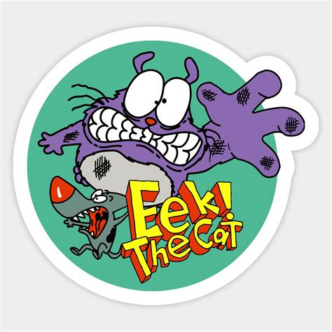 Eek The Cat And Sharky Sticker Eek The Cat Felix Cat Sticker