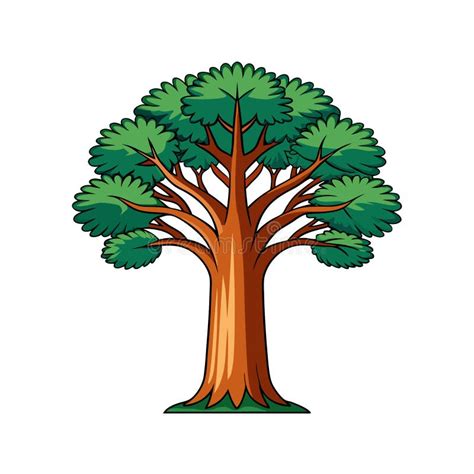 Impressive Kauri Tree Illustration Stock Illustration Illustration Of