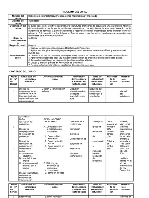 Resolución De Problemas Investigaciones Matemáticas Y Modelado Pdf