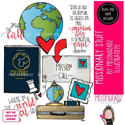 Missionary Stuff Clip Art Lds Combo Pack Etsy