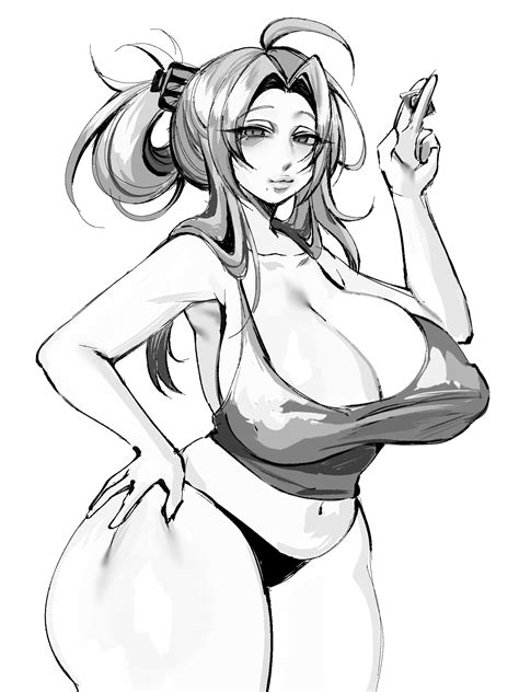 0r3ix Matsumoto Rangiku Bleach Highres 1girl Ass Bare Shoulders