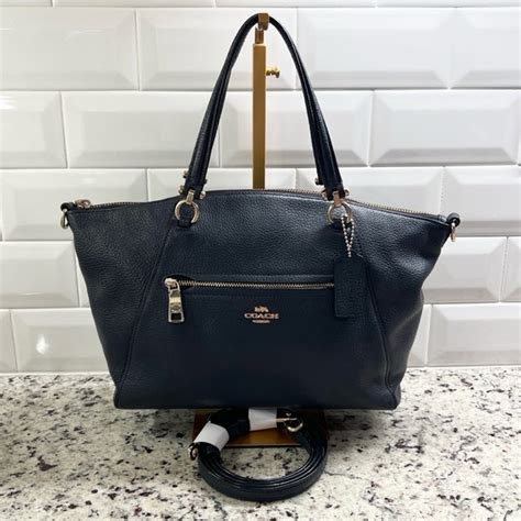 Coach Bags Coach Prairie Satchel Navy Leather With Crossbody Strap