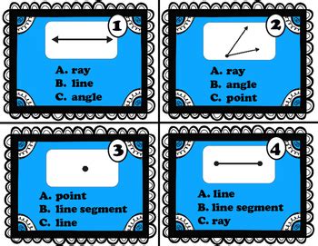 Geometry Lines Rays Points And Angles Geometry Figures Task Cards