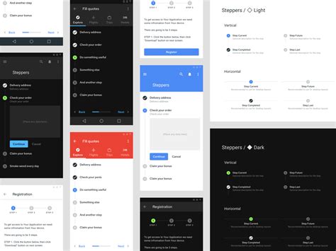 Steppers Ui Design Material Components For Figma By Roman Kamushken On Dribbble