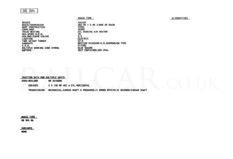 Class 120 Dmu Diagrams And Design Codes