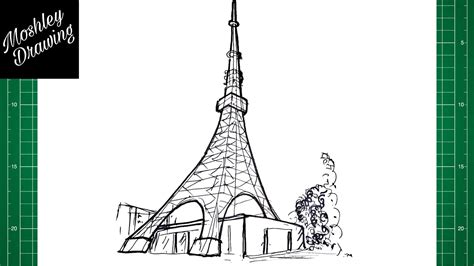 How To Draw The Tokyo Tower Youtube