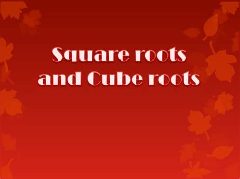 Class Viii Maths Cube And Cube Roots Pptx Games And Puzzles
