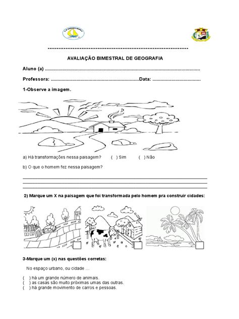Avaliação De Geografia Pdf