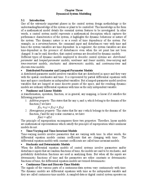 modeling dynamic systems an overview of transfer function and state