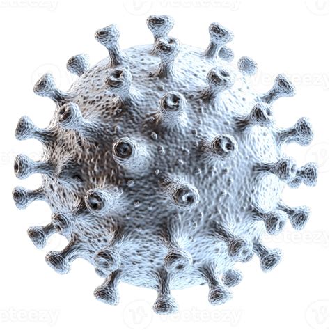 Spherical Virus Structure In 3d Featuring Intricate Surface Details And