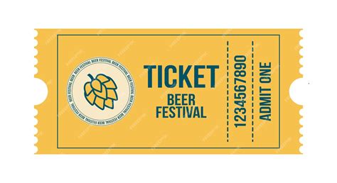 Horizontale Ticketvorlage Für Die Oktoberfest Eintrittskarte Des