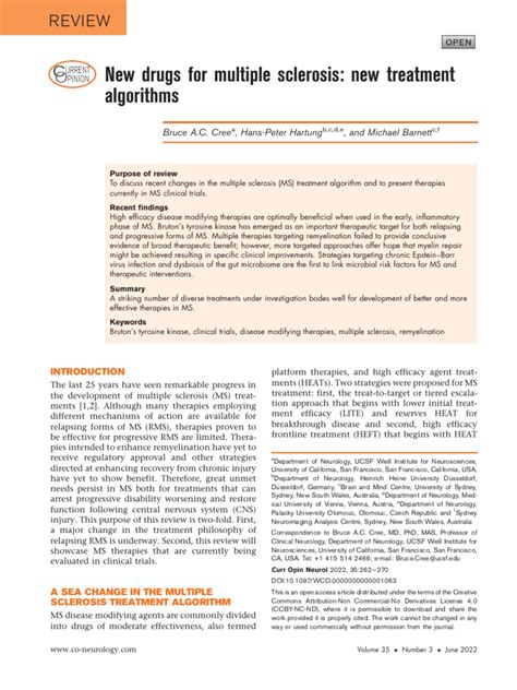 New Drugs For Multiple Sclerosis New Treatment3 Pdf Multiple