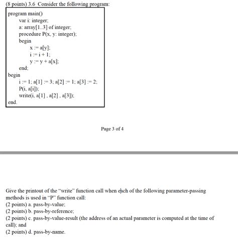 Solved 8 Points 36 Consider The Following Program