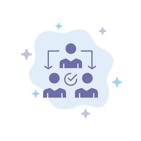 Assignment Delegate Delegating Distribution Blue Icon On Abstract Cloud Background 13141854
