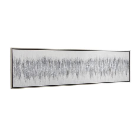 Everly Quinn Canvas Abstract Living Room Framed Wall Art With Silver