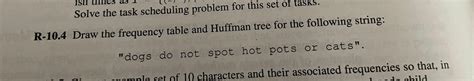 Solved Ish Solve The Task Scheduling Problem For This Set Of