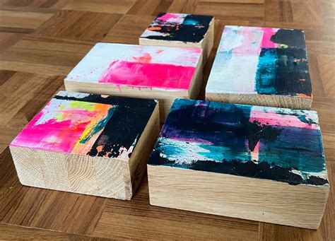 Wood Blocks Wall Art — Jade Terry Contemporary Abstract Artist