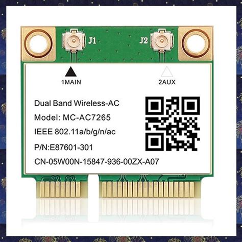 P W X S 1200mbps Bluetooth 4 2 Mini Pci E Placa Wifi Mc Ac7265 De Rede Sem Fio 7265 802 11ac 2