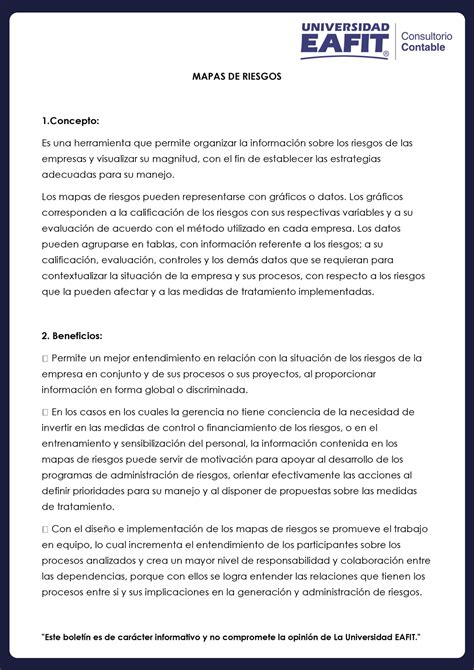 A Mapas De Riesgos MAPAS DE RIESGOS 1 Es Una Herramienta Que Permite
