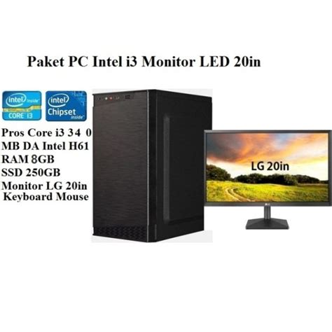 Jual Paket Pc Intel Core I3 Monitor Lg Shopee Indonesia