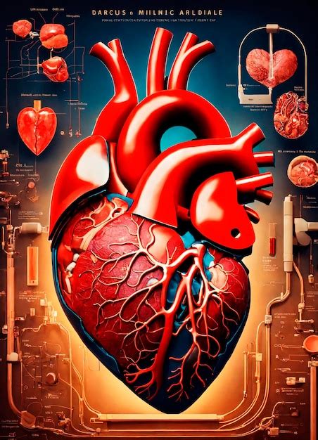 Premium Photo Medical Diagram Of The Human Heart Selective Focus