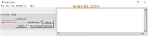 How To Make Uart Serial Console Using Pyserial Tkinter In Python Exasub