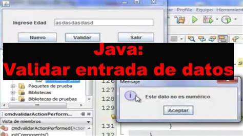 Validación De Entrada De Datos Java Youtube