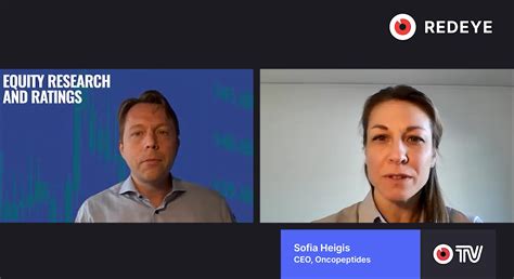 Sofia Heigis Interviewed By Redeyes Life Science Analyst Oncopeptides