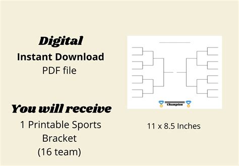 16 Team Bracket Template