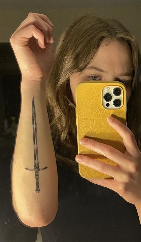 Got Glamdring The Sword Tattooed On My Arm Rlotr