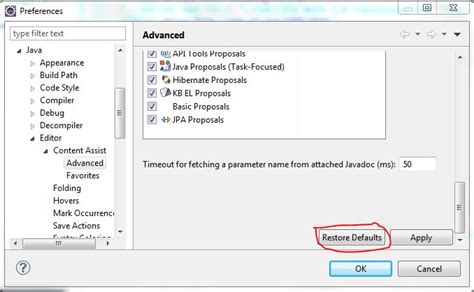 Android No Default Proposals In Eclipse Juno Stack Overflow