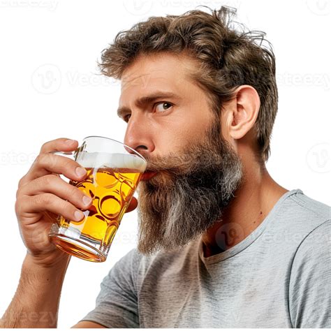 Ai Generated Man Drinks Beer Alcohol 39855950 Png