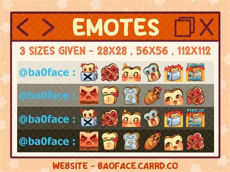 Bread Emotes Version 2 102 Cute Toast And Bread Emotes For Twitch And Discord Cozy