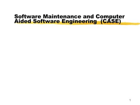 Computer Aided Software Engineeringppt Se Ppt
