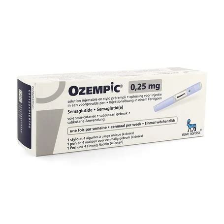 Ozempic 025 Mg Injectable Sc Stylo Prérempli Jetable 4 Aiguilles De